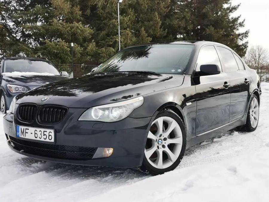 Black BMW 535 2007 in Kuldiga, with an engine capacity of 3.00 L and mileage of 452 thousand km for 4700 €, photo 1 on AUTOMOTO.COM.LV