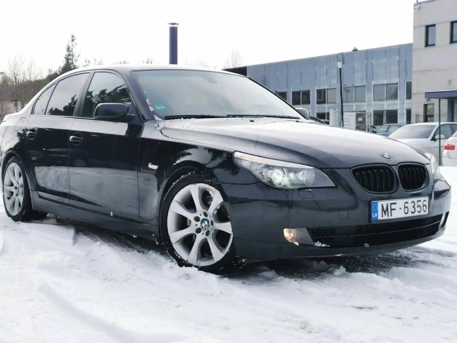 Black BMW 535 2007 in Kuldiga, with an engine capacity of 3.00 L and mileage of 452 thousand km for 4700 €, photo 4 on AUTOMOTO.COM.LV
