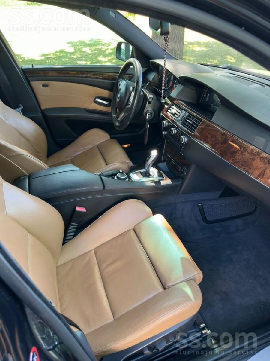 Black BMW 535 2007 in Riga, with an engine capacity of 3.00 L and mileage of 335 thousand km for 6000 €, photo 16 on AUTOMOTO.COM.LV