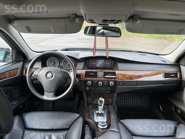 Black BMW 535 2007 in Ventspils, with an engine capacity of 3.00 L and mileage of 279 thousand km for 7500 €, photo 10 on AUTOMOTO.COM.LV