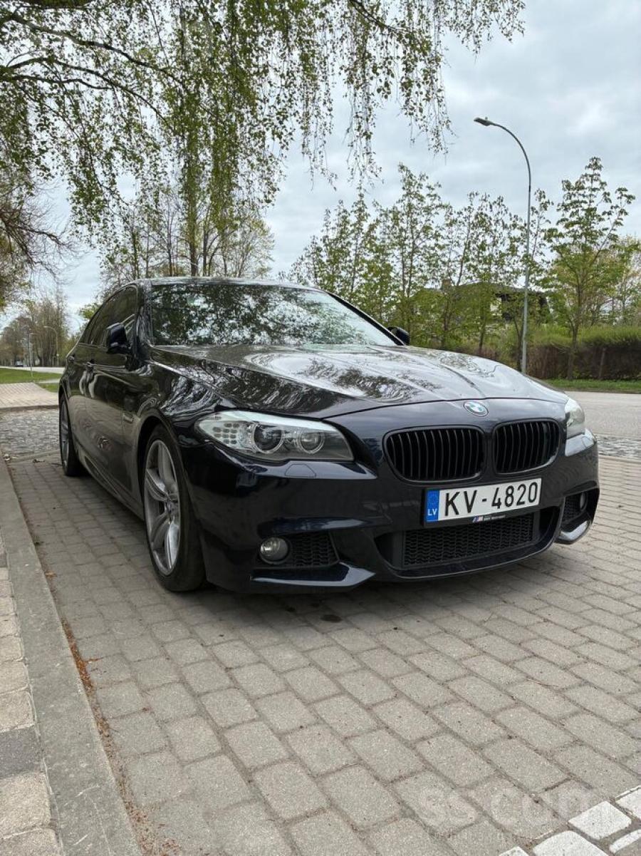 Black BMW 535 2011 in Riga, with an engine capacity of 3.00 L and mileage of 231 thousand km for 16100 €, photo 1 on AUTOMOTO.COM.LV