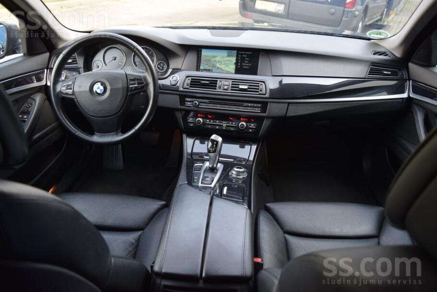 Black BMW 535 2012 in Riga, with an engine capacity of 3.00 L and mileage of 301 thousand km for 9900 €, photo 4 on AUTOMOTO.COM.LV