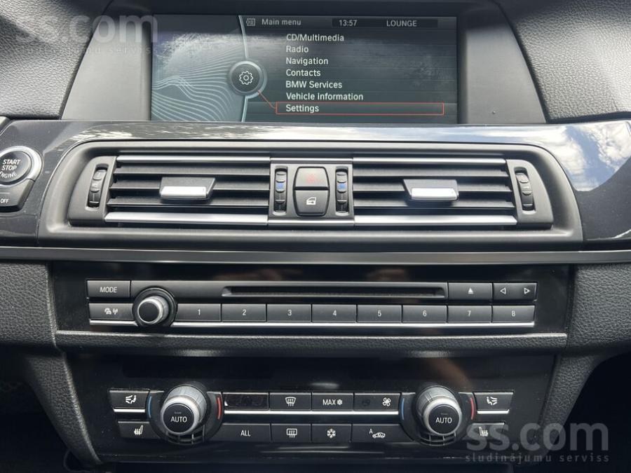 Black BMW 535 2012 in Riga, with an engine capacity of 3.00 L and mileage of 216 thousand km for 10880 €, photo 21 on AUTOMOTO.COM.LV