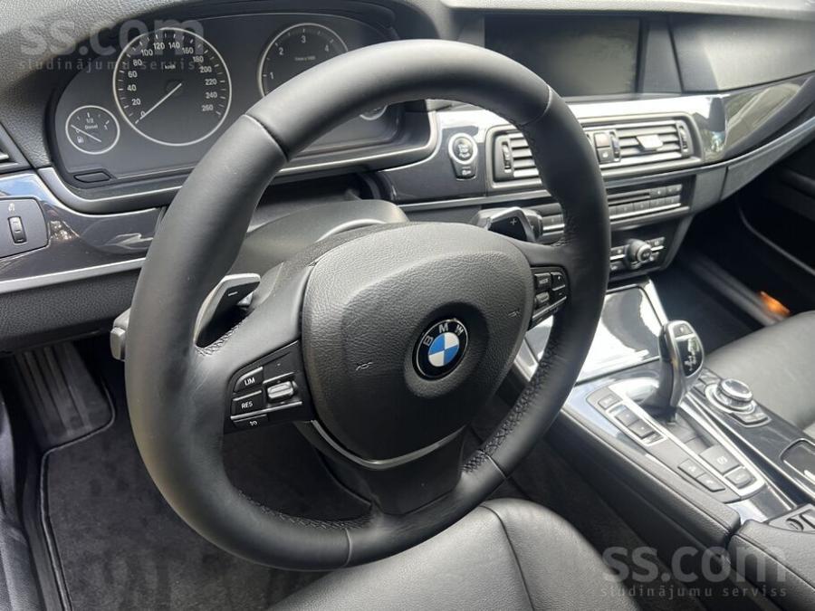 Black BMW 535 2012 in Riga, with an engine capacity of 3.00 L and mileage of 216 thousand km for 10880 €, photo 24 on AUTOMOTO.COM.LV
