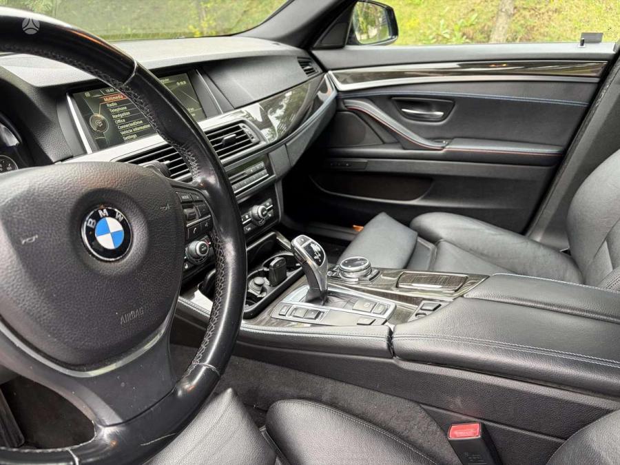Black BMW 535 2012 in Vilnius, with an engine capacity of 2.98 L and mileage of 192 thousand km for 10800 €, photo 11 on AUTOMOTO.COM.LV