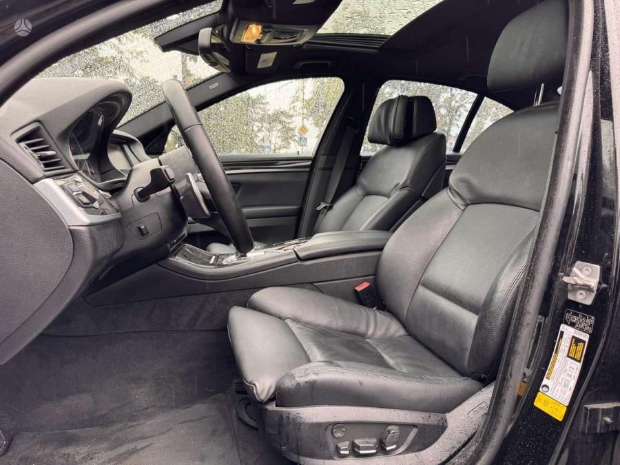 Black BMW 535 2012 in Vilnius, with an engine capacity of 2.98 L and mileage of 278 thousand km for 9900 €, photo 14 on AUTOMOTO.COM.LV