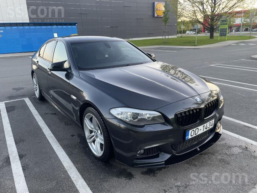 Black BMW 535 2013 in Riga, with an engine capacity of 3.00 L and mileage of 218 thousand km for 10200 €, photo 2 on AUTOMOTO.COM.LV