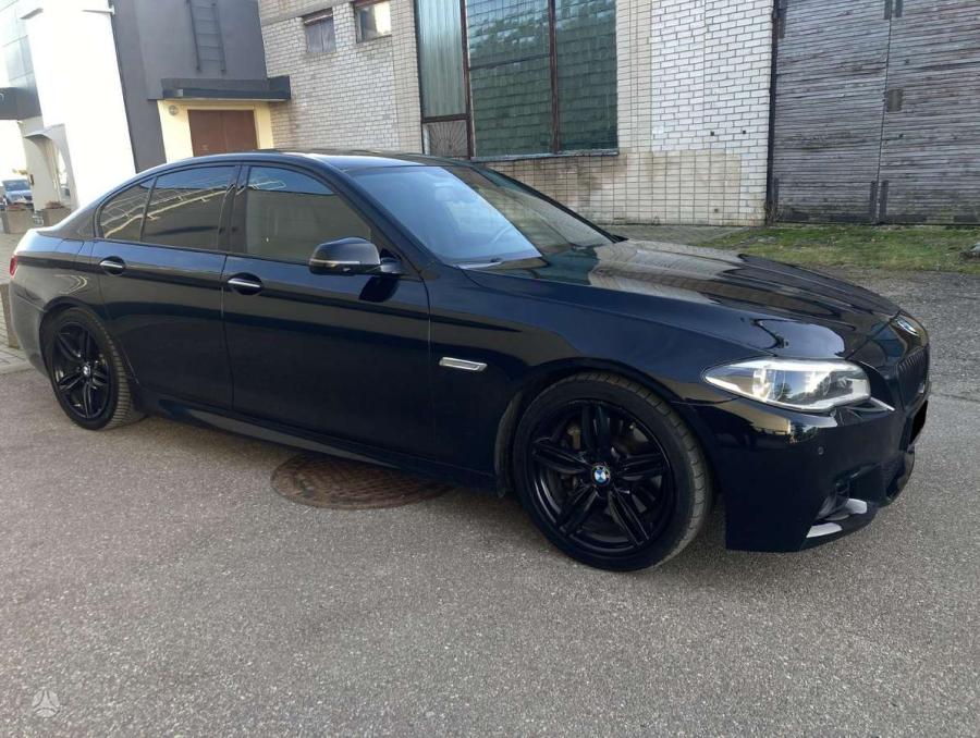 Black BMW 535 2014 in Marijampole, with an engine capacity of 2.98 L and mileage of 213 thousand km for 13750 €, photo 14 on AUTOMOTO.COM.LV
