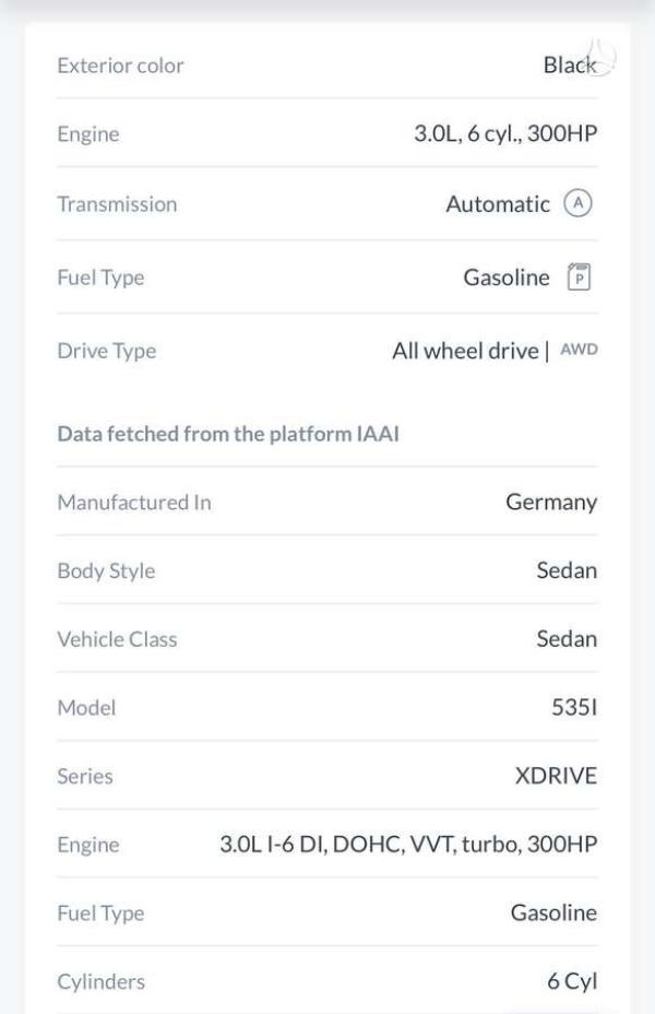 Черный БМВ 535 2014 в Каунас, объемом двигателя 2.98 л и пробегом 225 тыс. км за 7100 €, фото 6 на AUTOMOTO.COM.LV