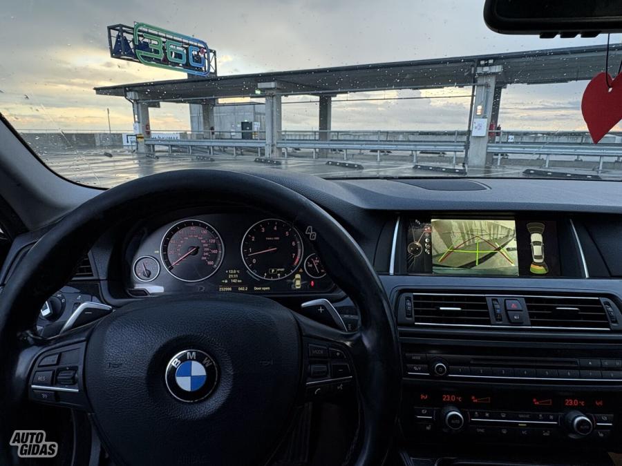 Black BMW 535 2014 in Vilnius, with an engine capacity of 3.00 L and mileage of 254 thousand km for 14999 €, photo 5 on AUTOMOTO.COM.LV