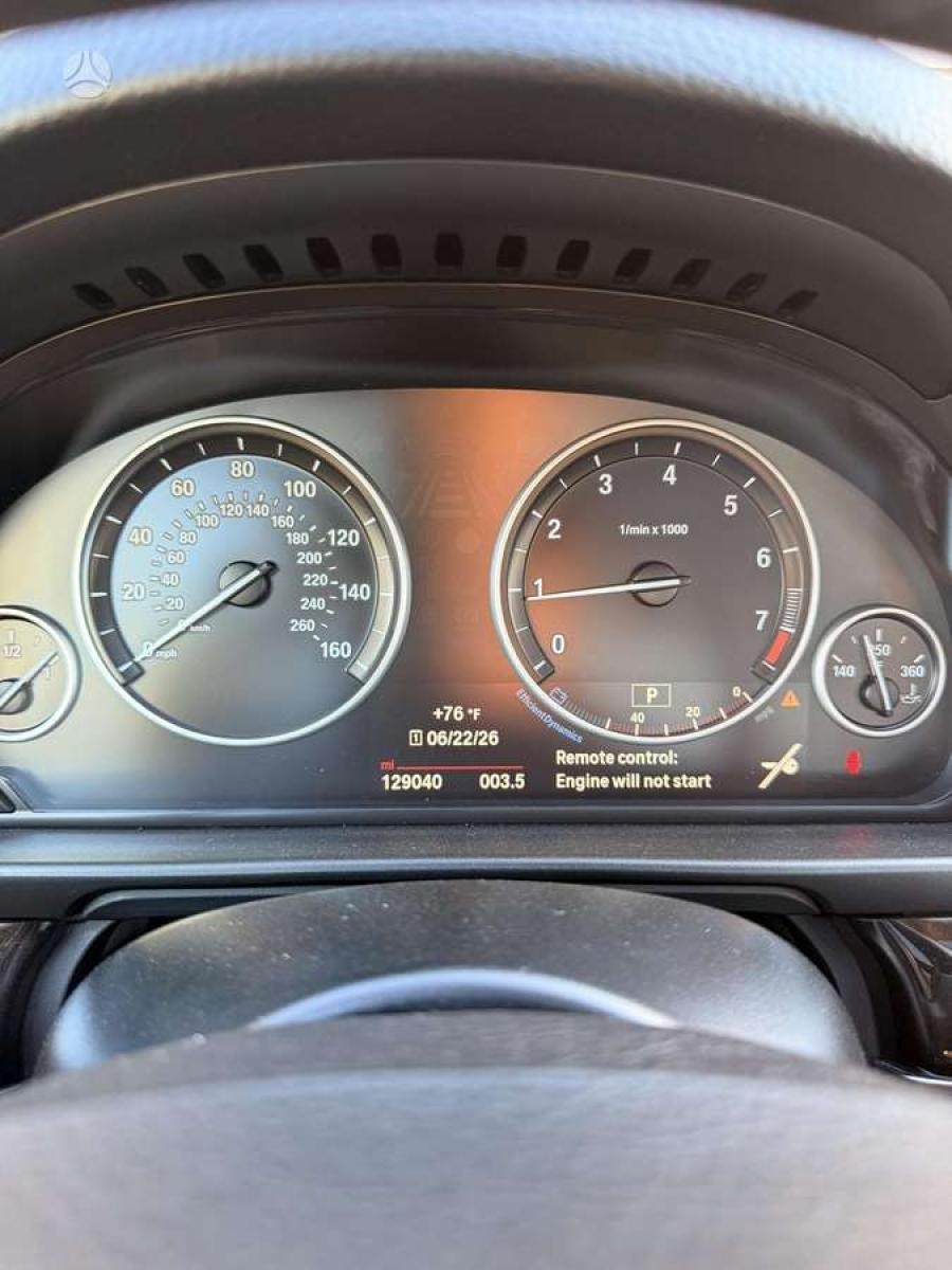 Black BMW 535 2015 in Kaunas, with an engine capacity of 2.98 L and mileage of 207 thousand km for 12800 €, photo 28 on AUTOMOTO.COM.LV