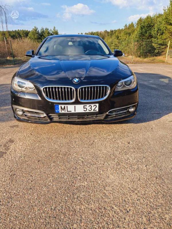 Black BMW 535 2016 in Vilnius, with an engine capacity of 2.98 L and mileage of 113 thousand km for 15500 €, photo 2 on AUTOMOTO.COM.LV