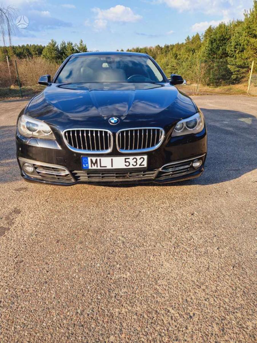 Black BMW 535 2016 in Vilnius, with an engine capacity of 2.98 L and mileage of 113 thousand km for 15500 €, photo 2 on AUTOMOTO.COM.LV