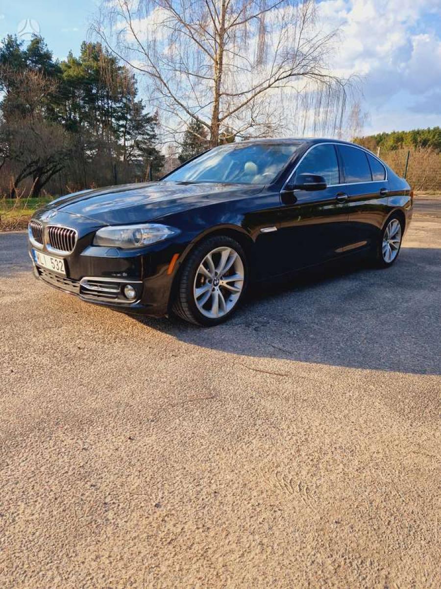 Black BMW 535 2016 in Vilnius, with an engine capacity of 2.98 L and mileage of 113 thousand km for 15500 €, photo 11 on AUTOMOTO.COM.LV