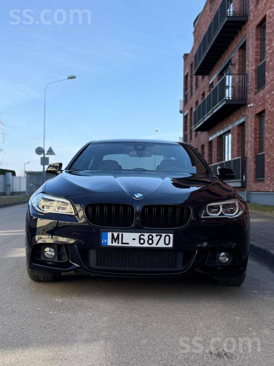 Black BMW 535 2016 in Riga, with an engine capacity of 3.00 L and mileage of 106 thousand km for 19500 €, photo 3 on AUTOMOTO.COM.LV
