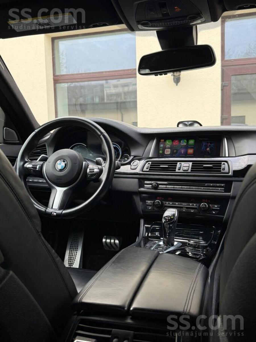 Black BMW 535 2016 in Riga, with an engine capacity of 3.00 L and mileage of 106 thousand km for 19500 €, photo 8 on AUTOMOTO.COM.LV