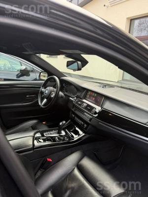 Black BMW 535 2016 in Riga, with an engine capacity of 3.00 L and mileage of 106 thousand km for 19500 €, photo 15 on AUTOMOTO.COM.LV