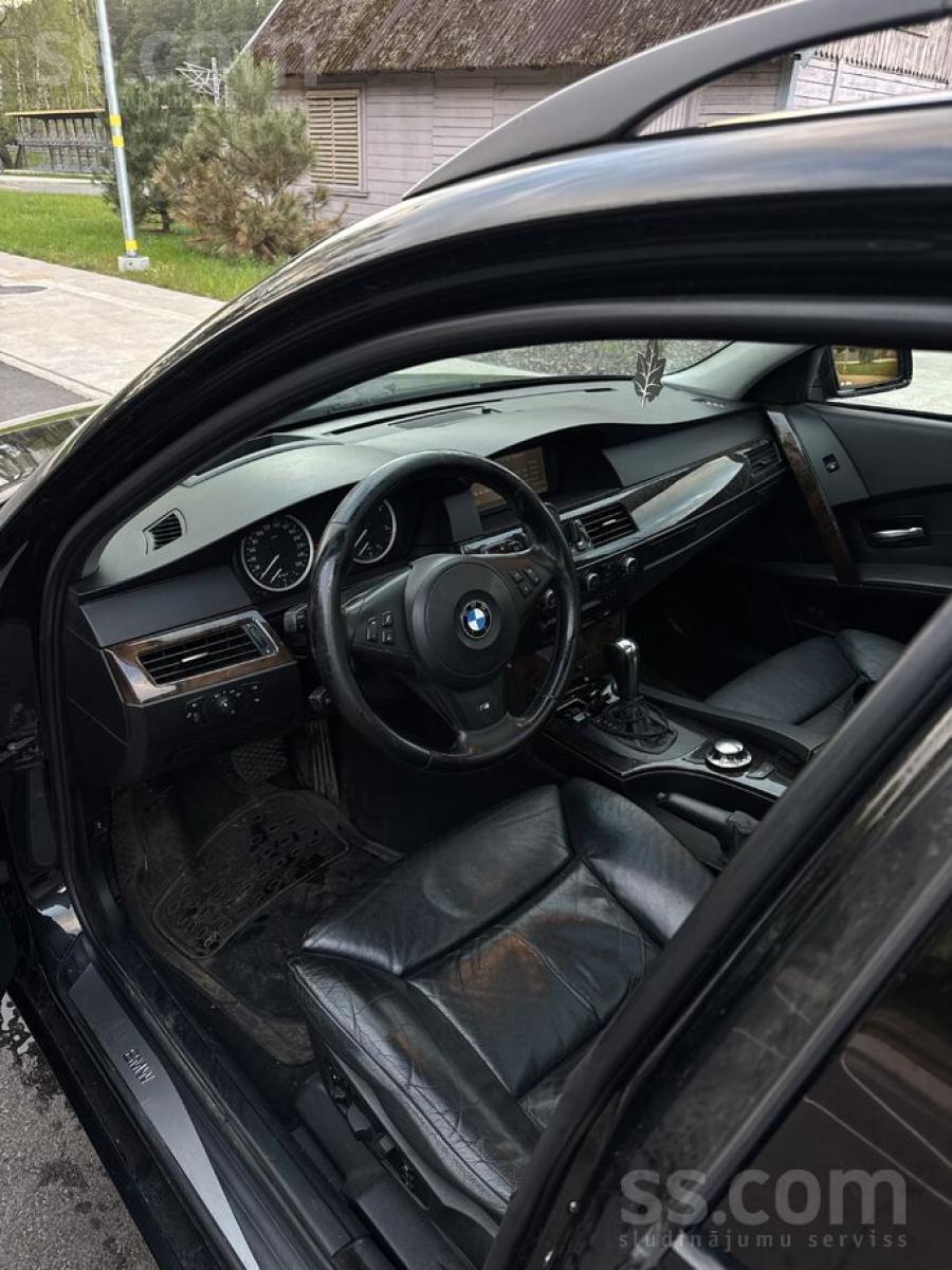 Black BMW 535 2005 in Riga, with an engine capacity of 3.00 L and mileage of 397 thousand km for 3750 €, photo 7 on AUTOMOTO.COM.LV