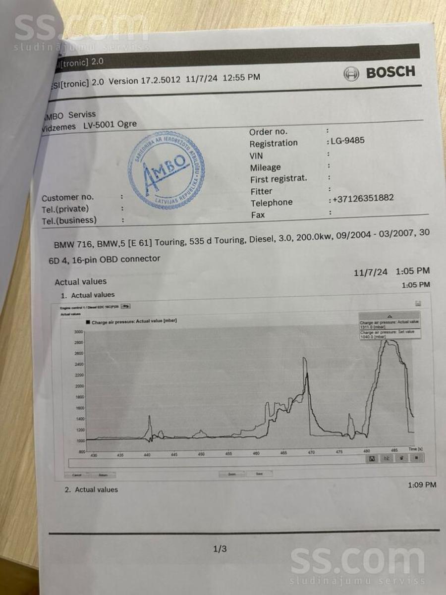 Черный БМВ 535 2005 в Елгава, объемом двигателя 3.00 л и пробегом 347 тыс. км за 4990 €, фото 24 на AUTOMOTO.COM.LV