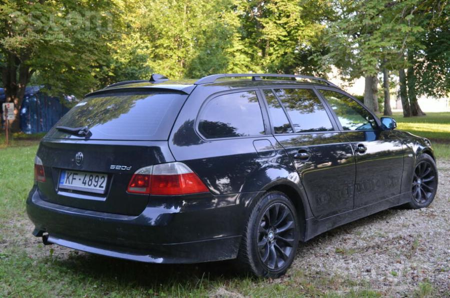 Black BMW 535 2005 in Dobele, with an engine capacity of 3.00 L and mileage of 360 thousand km for 2200 €, photo 4 on AUTOMOTO.COM.LV