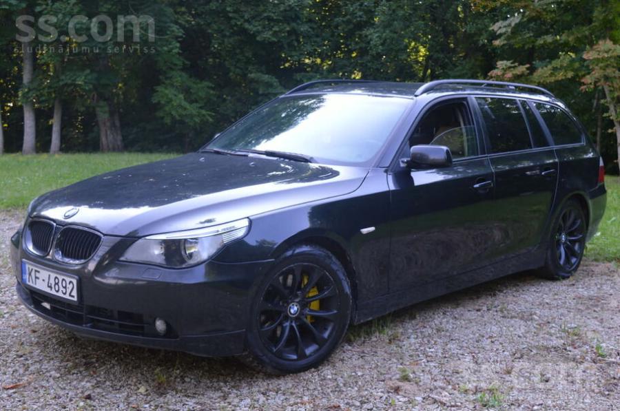 Black BMW 535 2005 in Dobele, with an engine capacity of 3.00 L and mileage of 360 thousand km for 2200 €, photo 6 on AUTOMOTO.COM.LV