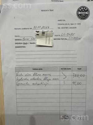 Черный БМВ 535 2005 в Елгава, объемом двигателя 3.00 л и пробегом 347 тыс. км за 4900 €, фото 20 на AUTOMOTO.COM.LV