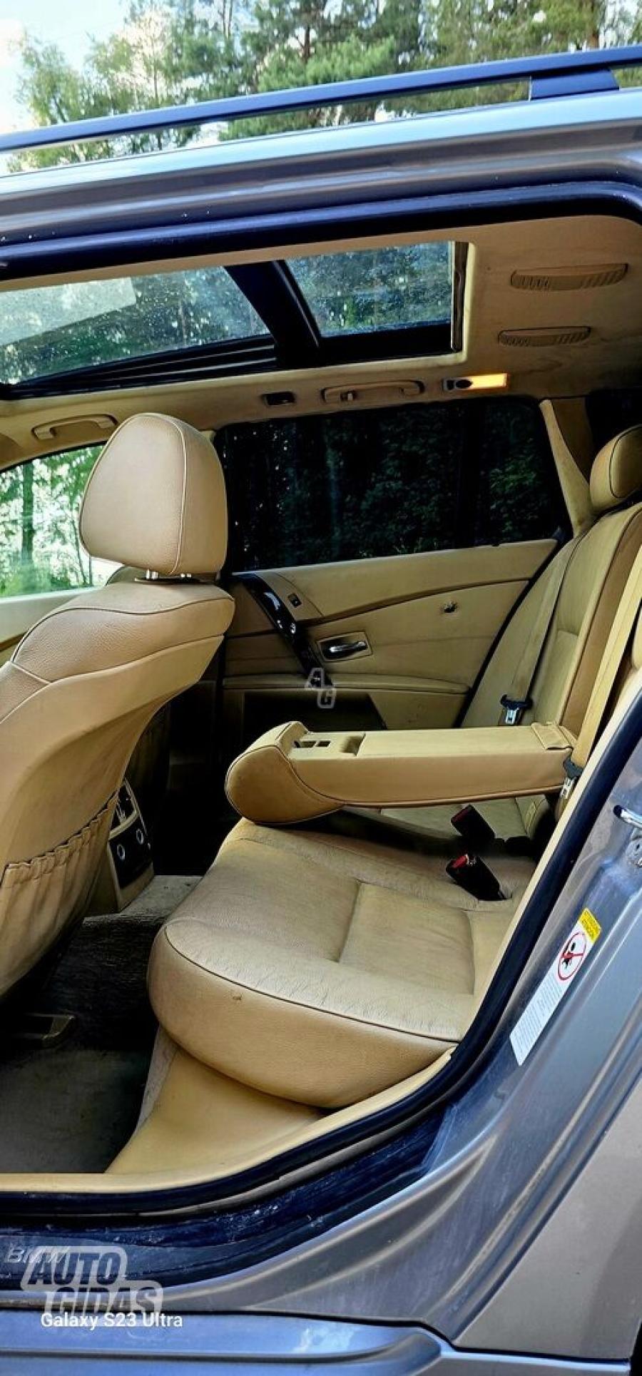 Black BMW 535 2005 in Kaunas, with an engine capacity of 3.00 L and mileage of 308 thousand km for 2250 €, photo 22 on AUTOMOTO.COM.LV
