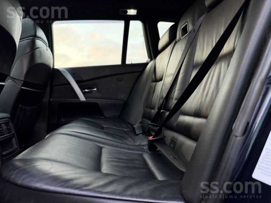 Black BMW 535 2005 in Riga, with an engine capacity of 3.00 L and mileage of 312 thousand km for 4490 €, photo 9 on AUTOMOTO.COM.LV