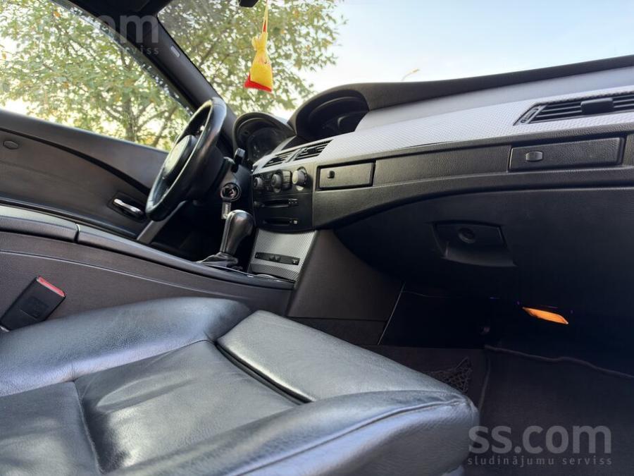Black BMW 535 2005 in Riga, with an engine capacity of 3.00 L and mileage of 312 thousand km for 4490 €, photo 10 on AUTOMOTO.COM.LV