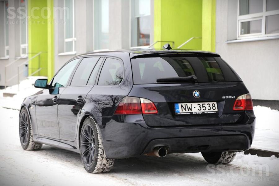 Black BMW 535 2006 in Riga, with an engine capacity of 3.00 L and mileage of 378 thousand km for 5495 €, photo 5 on AUTOMOTO.COM.LV