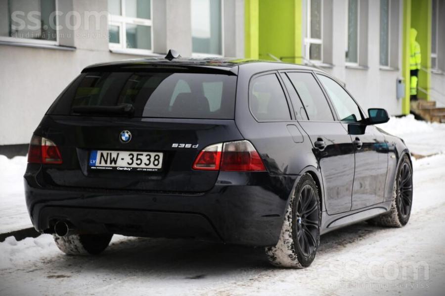 Black BMW 535 2006 in Riga, with an engine capacity of 3.00 L and mileage of 378 thousand km for 5495 €, photo 6 on AUTOMOTO.COM.LV