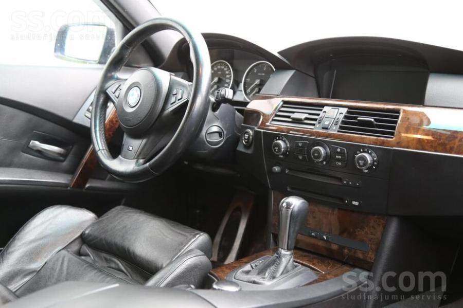 Black BMW 535 2006 in Riga, with an engine capacity of 3.00 L and mileage of 378 thousand km for 5495 €, photo 12 on AUTOMOTO.COM.LV