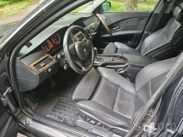 Black BMW 535 2006 in Aluksne, with an engine capacity of 3.00 L and mileage of 362 thousand km for 3800 €, photo 6 on AUTOMOTO.COM.LV