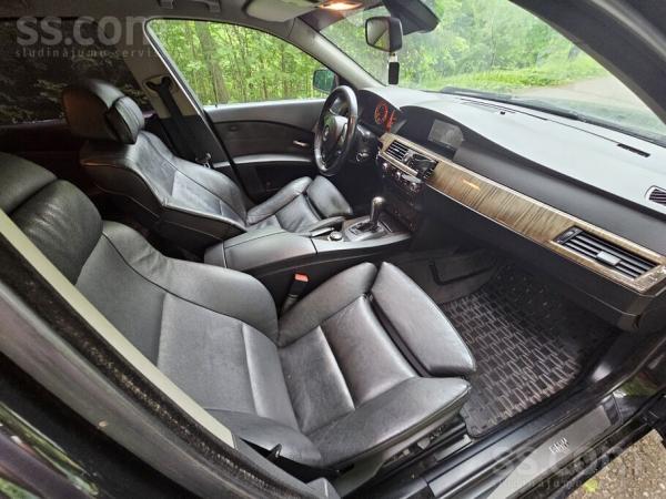 Black BMW 535 2006 in Aluksne, with an engine capacity of 3.00 L and mileage of 362 thousand km for 3800 €, photo 8 on AUTOMOTO.COM.LV