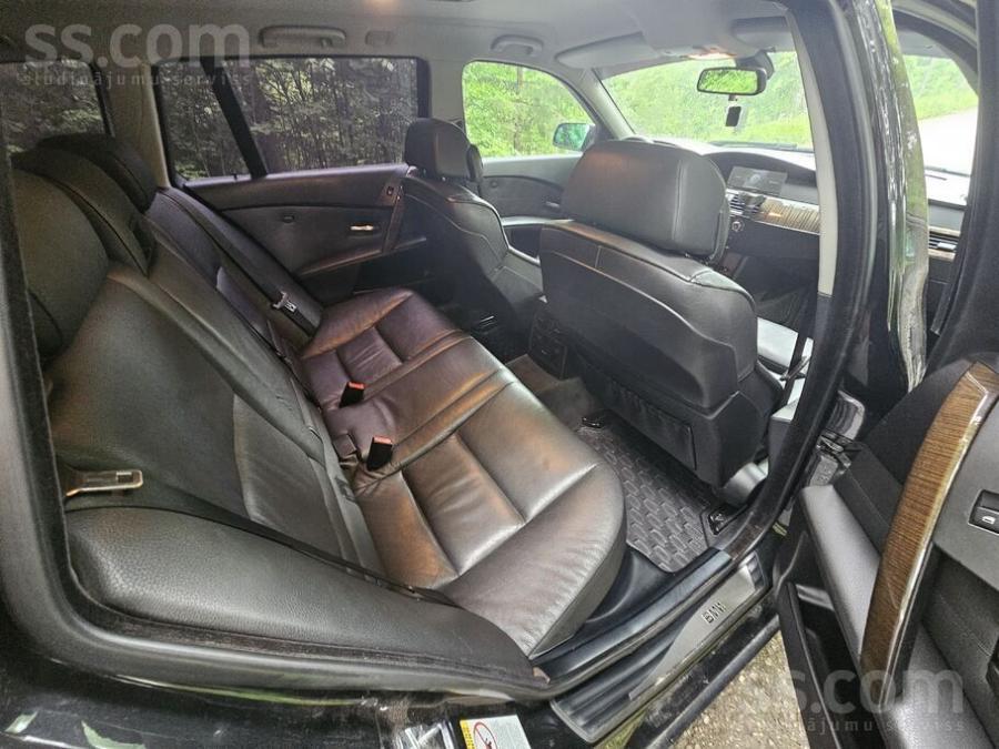 Black BMW 535 2006 in Aluksne, with an engine capacity of 3.00 L and mileage of 362 thousand km for 3800 €, photo 10 on AUTOMOTO.COM.LV