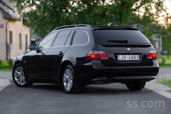 Black BMW 535 2006 in Jelgava, with an engine capacity of 3.00 L and mileage of 378 thousand km for 2999 €, photo 6 on AUTOMOTO.COM.LV