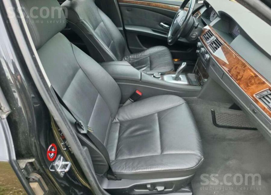 Melns BMW 535 2007 Bauska, ar dzinēja tilpumu 3.00 L un nobraukumu 276 tūkst. km par 8100 €, foto 8 vietnē AUTOMOTO.COM.LV