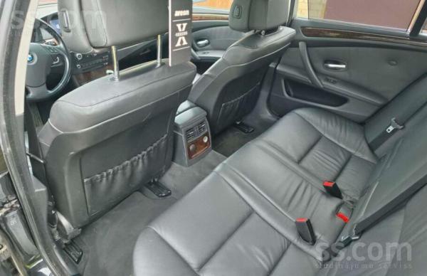 Black BMW 535 2007 in Bauska, with an engine capacity of 3.00 L and mileage of 276 thousand km for 8100 €, photo 8 on AUTOMOTO.COM.LV