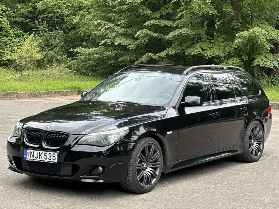 Black BMW 535 2007 in Vilnius, with an engine capacity of 2.99 L and mileage of 279 thousand km for 7499 €, photo 4 on AUTOMOTO.COM.LV