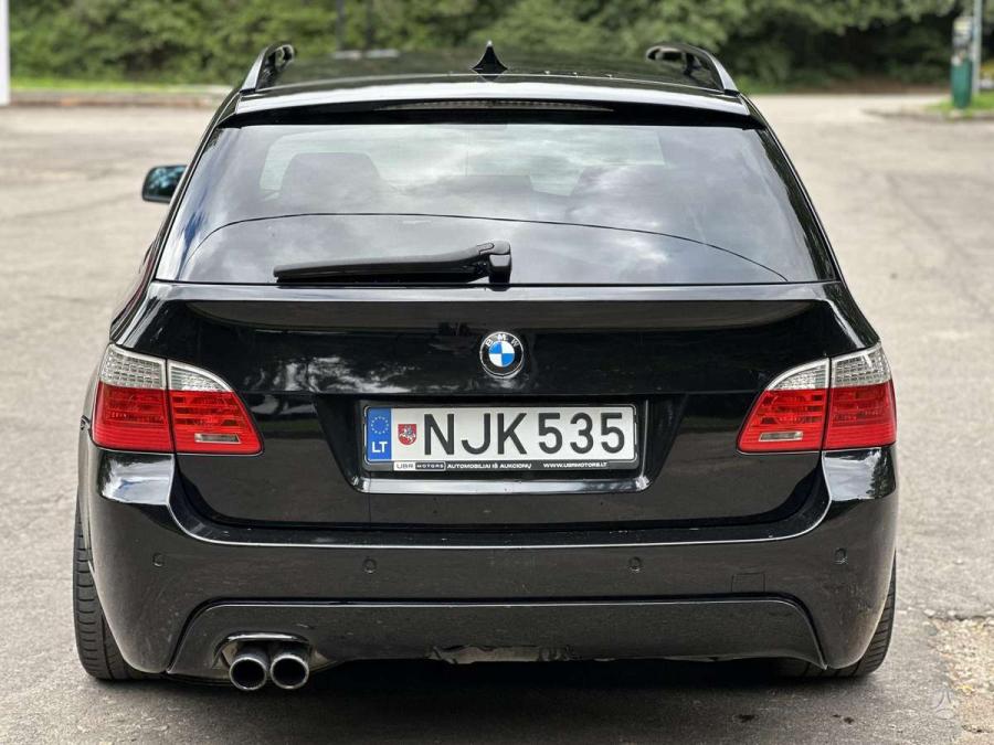 Black BMW 535 2007 in Vilnius, with an engine capacity of 2.99 L and mileage of 279 thousand km for 7499 €, photo 7 on AUTOMOTO.COM.LV