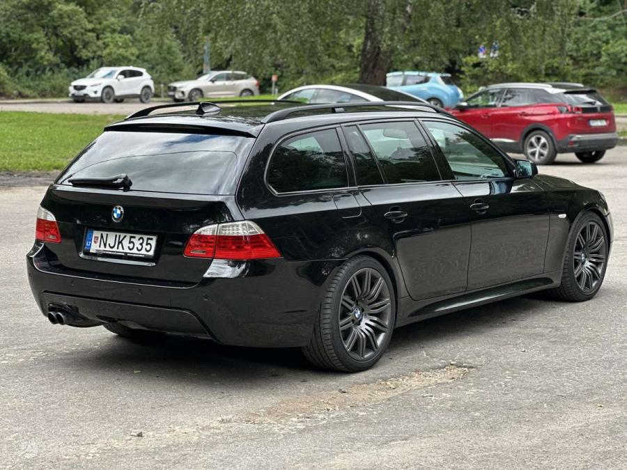 Black BMW 535 2007 in Vilnius, with an engine capacity of 2.99 L and mileage of 279 thousand km for 7499 €, photo 8 on AUTOMOTO.COM.LV