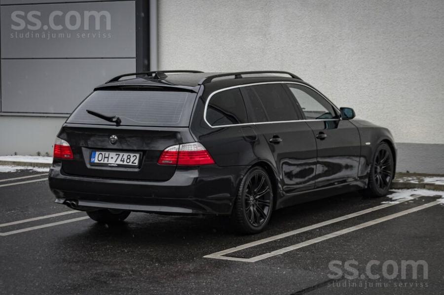 Black BMW 535 2008 in Riga, with an engine capacity of 3.00 L and mileage of 338 thousand km for 5500 €, photo 5 on AUTOMOTO.COM.LV