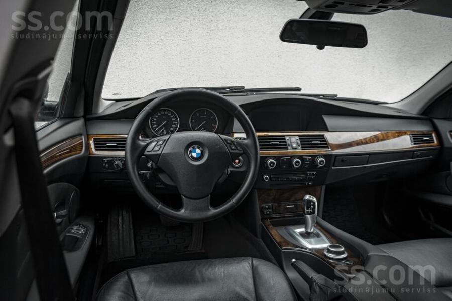 Black BMW 535 2008 in Riga, with an engine capacity of 3.00 L and mileage of 338 thousand km for 5500 €, photo 16 on AUTOMOTO.COM.LV