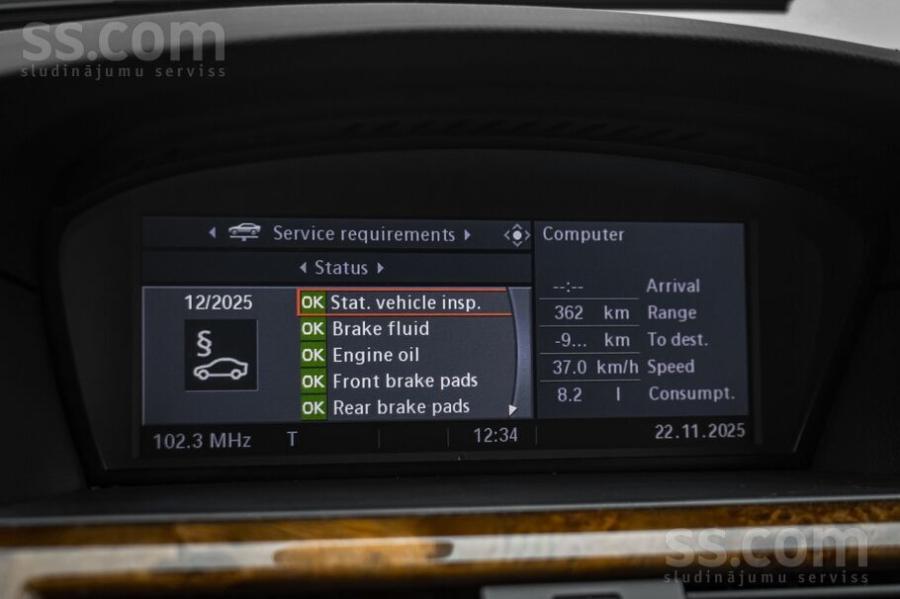 Black BMW 535 2008 in Riga, with an engine capacity of 3.00 L and mileage of 338 thousand km for 5500 €, photo 28 on AUTOMOTO.COM.LV