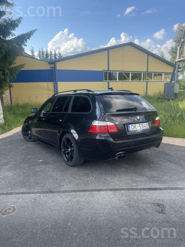 Black BMW 535 2008 in Jelgava, with an engine capacity of 3.00 L and mileage of 300 thousand km for 8699 €, photo 5 on AUTOMOTO.COM.LV