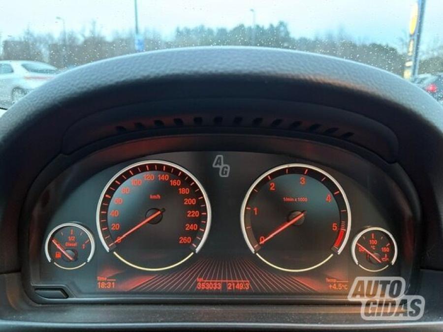 Black BMW 535 2011 in Vilnius, with an engine capacity of 3.00 L and mileage of 350 thousand km for 8400 €, photo 17 on AUTOMOTO.COM.LV