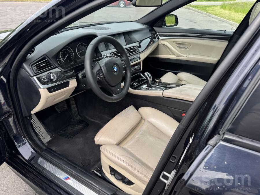 Black BMW 535 2011 in Riga, with an engine capacity of 3.00 L and mileage of 0 thousand km for 7550 €, photo 8 on AUTOMOTO.COM.LV