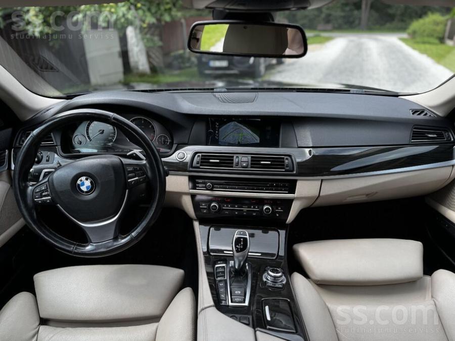 Black BMW 535 2011 in Riga, with an engine capacity of 3.00 L and mileage of 345 thousand km for 9150 €, photo 11 on AUTOMOTO.COM.LV