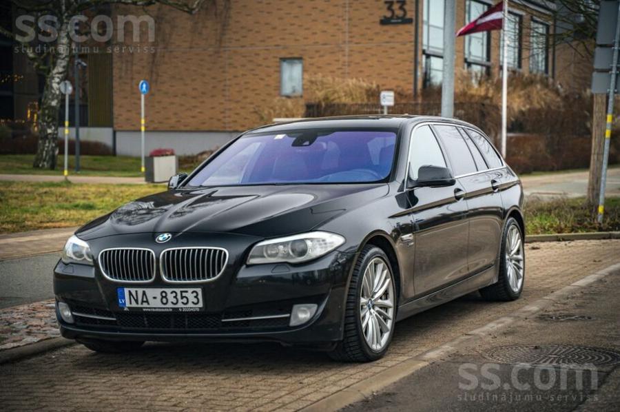 Black BMW 535 2012 in Riga, with an engine capacity of 3.00 L and mileage of 0 thousand km for 8990 €, photo 1 on AUTOMOTO.COM.LV