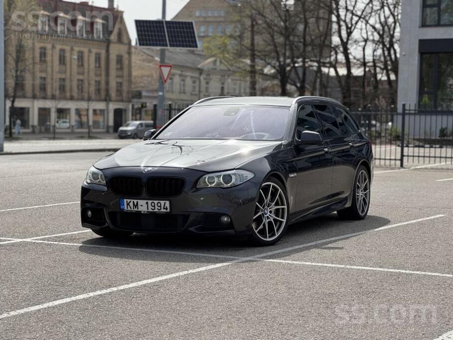 Black BMW 535 2012 in Riga, with an engine capacity of 3.00 L and mileage of 300 thousand km for 11590 €, photo 1 on AUTOMOTO.COM.LV